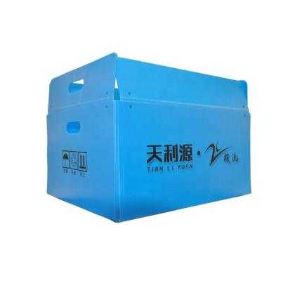 China PP Corrugated Plastic Turnover Box 500x270x270mm Black Correx Packaging Box 13.6kg Capacity for sale