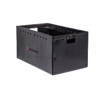 China PP Corrugated Plastic Turnover Box 500x270x270mm Black Correx Packaging Box 13.6kg Capacity for sale