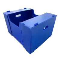 China Black Corrugated Plastic Storage Containers 850gsm 3.5mm Thickness for sale
