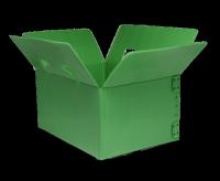 China Black Corrugated Plastic Storage Containers 850gsm 3.5mm Thickness for sale