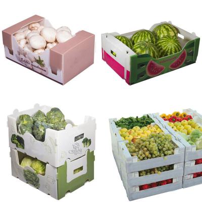China PP Corrugated Plastic Box 500x270x270mm 3.5mm Thickness for Fruit Vegetable Packaging for sale