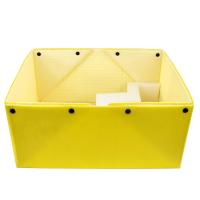 China Thermal Insulation Vegetable Corrugated Boxes Yellow Hollow Board Box for sale