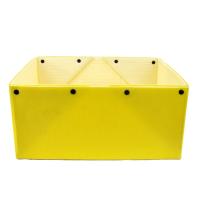 China Thermal Insulation Vegetable Corrugated Boxes Yellow Hollow Board Box for sale