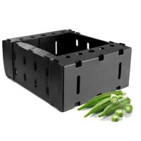 China Corruone PP Corrugated Plastic Asparagus Okra Fruit Vegetable Packaging Box 40x30x20cm for sale