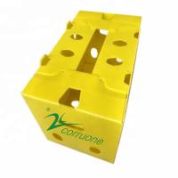 China Reusable Vegetable Corrugated Boxes 2mm-11mm Thickness Yellow Green for sale