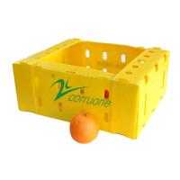 China Reusable Vegetable Corrugated Boxes 2mm-11mm Thickness Yellow Green for sale