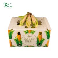 China Custom PP Corrugated Plastic Corn Box 500x270x270mm Reusable Fruit Vegetable Packaging for sale