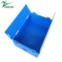 China PP Corrugated Plastic Box Twin Wall Fruit Vegetable Storage 600x400mm Blue for sale