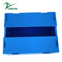 China PP Corrugated Plastic Box Twin Wall Fruit Vegetable Storage 600x400mm Blue for sale