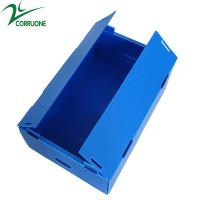 China PP Corrugated Plastic Box Twin Wall Fruit Vegetable Storage 600x400mm Blue for sale