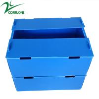China PP Corrugated Plastic Box Twin Wall Fruit Vegetable Storage 600x400mm Blue for sale