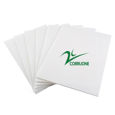 China Flame Retardant White Coroplast Board Glossy Lamination for sale