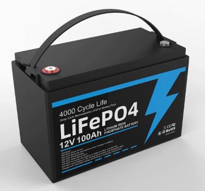 China LiFePO4 Battery Pack 12.8V 100Ah 1280Wh High Power High Capacity Drop-in Replacement for sale