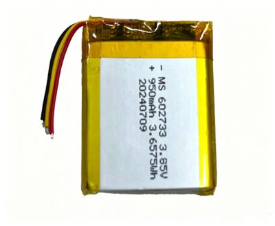 China 602733 9500mAh 3.85V Polymer Lithium Battery for Smart Bracelet Watch for sale