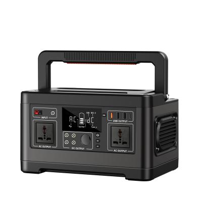 China Compact 520Wh 500W 18650 Lithium Ion Portable Solar Power Station for Outdoor RV for sale