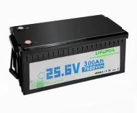 China Lightweight LiFePO4 Battery Pack 25.6V 300Ah 7680Wh Large Capacity for Industrial Use for sale