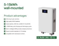 China 51.2V 5-15kWh Lithium Iron Phosphate Wall Mounted Energy Storage Battery System 100-300Ah for sale