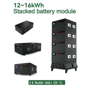 China Modular Scalable Lithium Iron Phosphate Battery 51.2V Off Grid Solar Energy Storage System for sale
