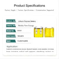 China 501015 Lithium Polymer Rechargeable Battery 3.7V 50mAh for Headphone for sale