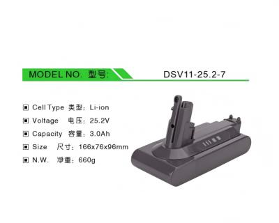 China DSV11 6S Lithium Ion Battery 25.2V 5000mAh Compatible with Dyson V6 V7 V8 V10 V11 for sale