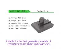 China Dyson Vacuum Battery 25.2V 2000mAh 3000mAh Built in BMS Replacement for V6 V7 V8 V10 V11 for sale