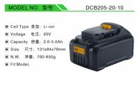China 20V Power Tool Battery 2000mAh to 6000mAh Lithium Ion for Cordless Drills Saws Grinders for sale