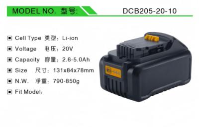 China 20V Power Tool Battery 2000mAh to 6000mAh Lithium Ion for Cordless Drills Saws Grinders for sale