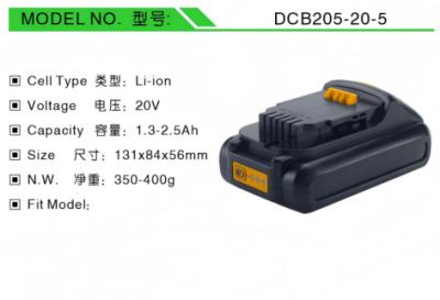 China 18650 5S 20V Power Tool Battery 2000mAh 2600mAh 3000mAh Long Lasting Fast Charging for sale