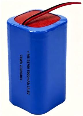 China 14.8V 5000mAh 21700 Lithium Battery Pack Rechargeable For Solar Backup Power for sale