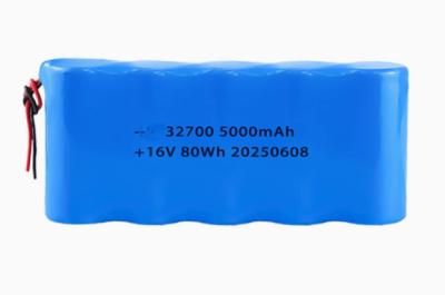 China 16V 80Wh 32700 Lithium Battery 5000mAh Large Capacity Cylindrical Cell for Power Supply for sale