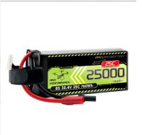 China 8S 30.4V 25000mAh Grade A LiPo Drone Battery Pack 250A Continuous Discharge XT90-S for sale
