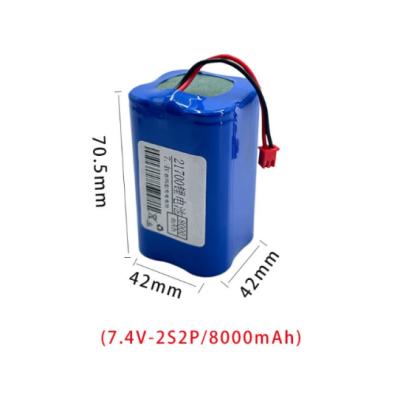 China High Capacity 7.4V 8000mAh 21700 Battery Pack BMS Protected For Outdoor String Lights for sale