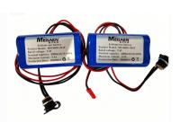 China 7.4V 2600mAh  MS18650-2S1P battery,  3.5A discharge lithium battery with DC plug, LED lights, monitoring devices for sale
