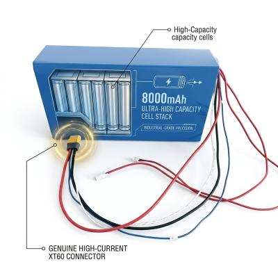 China 6S 22.2V 8000mAh LiPo Drone Battery with 120C Burst Discharge and Smart BMS for FPV and Agricultural UAV for sale