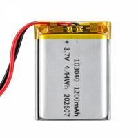 China 103040 Li‑Polymer Battery 3.7V 1200mAh Rechargeable Lithium Battery with Protection Board & Wires, 500 Cycles for MP3 MP4 Bluetooth Headset E‑Book Game Player for sale