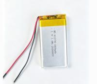 China 633770 3.7V 2000mAh 7.4Wh Rechargeable Lithium Polymer LiPo Battery, Built‑in PCM Protection, Pre‑Soldered Wires for GPS, DIY Portable Electronics for sale