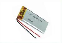 China 602060 3.7V 600mAh rechargeable lithium polymer battery with pre‑soldered red‑black wires, built‑in protection circuit. Suitable for small portable electronics, Bluetooth devices, smart wearables, for sale