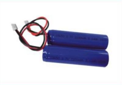 China 2‑pack 18650 3.7V 2200mAh lithium‑ion battery with JST plug. Rechargeable power supply for LED lamps, small fans, DIY electronics, portable devices. Stable output, long cycle life. for sale