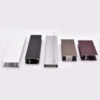 China Wood Grain Extruded Aluminum Door Profiles Casement Door Profile Slim Frame for sale