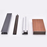 China Mill Finished 6063 Aluminium Door Frames Wood Grain Aluminium Sliding Door Extrusions for sale