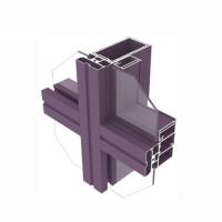 China 6063 Double Glazed Curtain Wall Facade Aluminum Curtain Wall Extrusions for sale