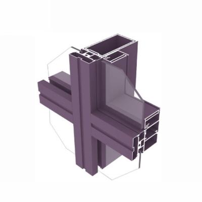 China 6063 Double Glazed Curtain Wall Facade Aluminum Curtain Wall Extrusions for sale
