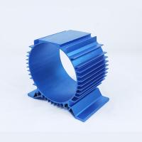 China Custom 6063 Aluminium Heatsink Profile Extrusion Anodizing Blue Heat Sinks Profile for sale