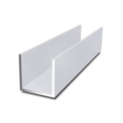 China Aluminum 6063 Extrusion U Shaped Tube Aluminium U Channel Railing Profile for sale