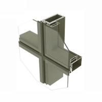 China Invisible Frame Aluminum Curtain Wall Profiles Glazing Curtain Wall Facade for sale