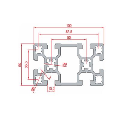 China 50100 Extrusion Aluminum Profiles Silver Mill Finish Or Anodizing National Standard for sale