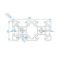 China V Slot Bars Black C Extrusion Aluminum Profiles 2040 For Rail for sale