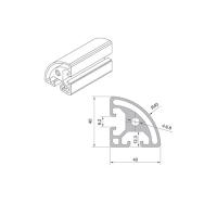 China OEM Anodized Aluminium Profile Track Aluminium Extrusion Corner Profiles Corner Joint for sale