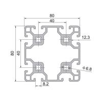 China 6063 V Slot Aluminum Extrusion Anodized Extrusion Linear Rail 80*80 for sale
