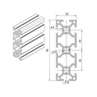 China 6063 V Slot Aluminum Extrusion Anodized Extrusion Linear Rail 80*80 for sale